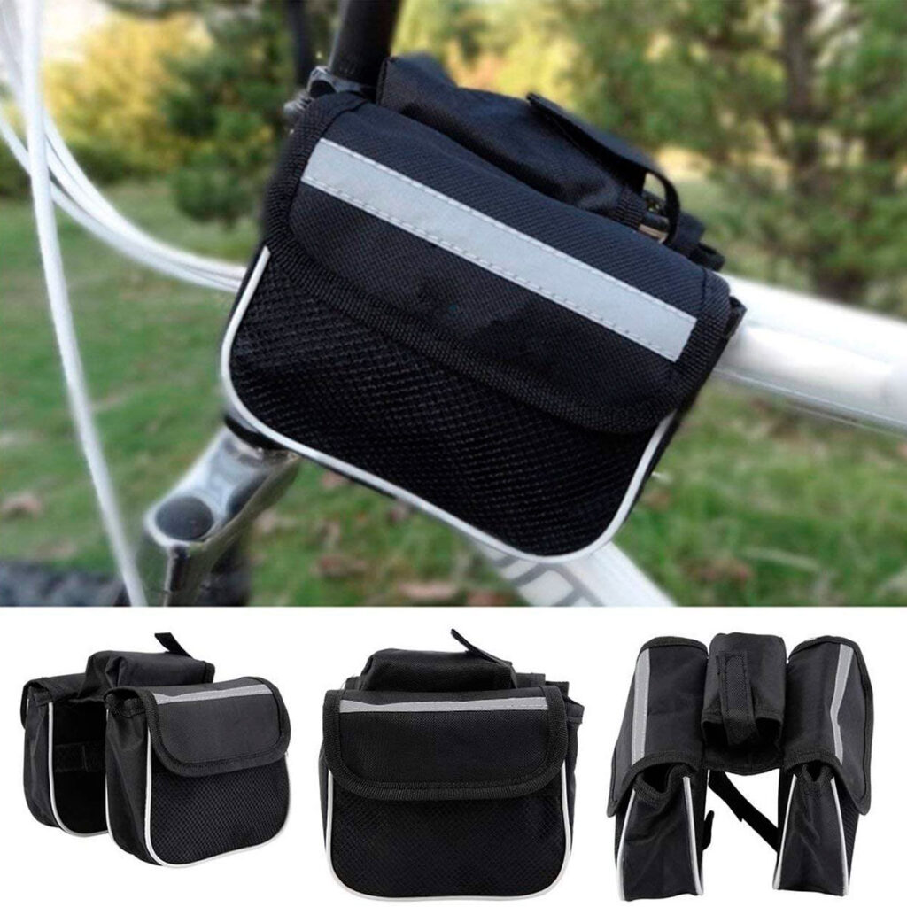 Alforja Bolso Doble Para Bicicleta Negro - Buenos Aires Tecno